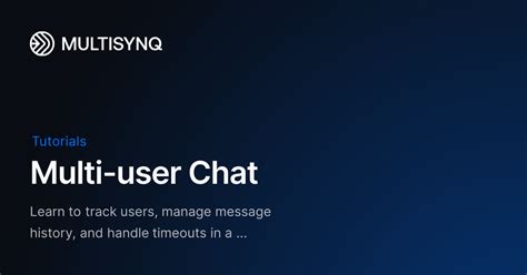 Multi User Chat Multisynq Docs