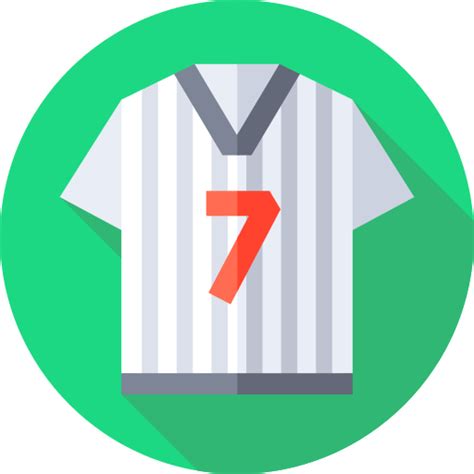 Icono de Camiseta de fútbol Flat Circular Flat