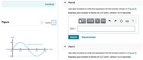 solved constants part a use step functions to write the