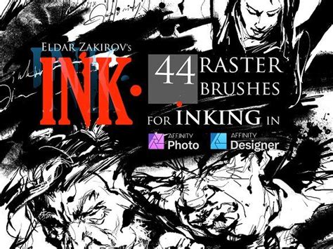 INK Affinity Photo Inking Brush Set Ink Brush Digital Ink Ink