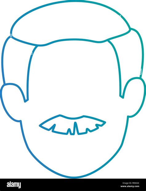 Cute Grandfather Head Avatar Character Vector Illustration Design Stock