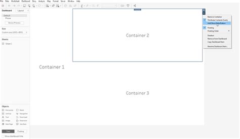 How To Showhide Containers In Tableau To Tell An Effective Story
