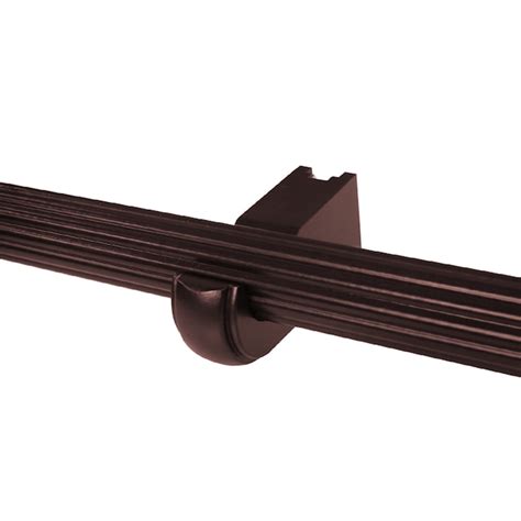Lumi Home Furnishings Antique Mahogany Wood Single Curtain Rod Bracket