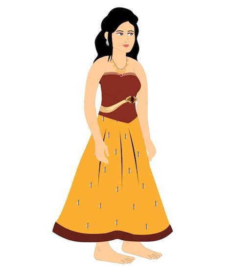 Premium Vector Vector Beautiful Girl Flat Cartoon Vector Illustration