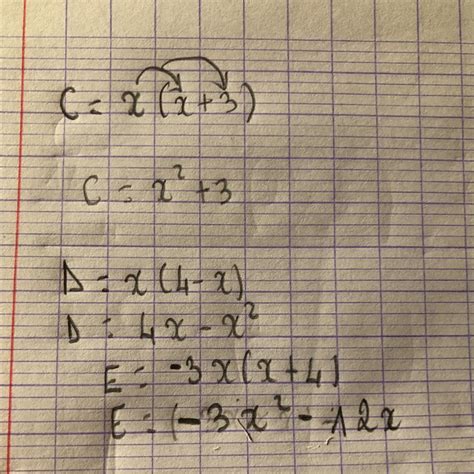 Developper Puis Simplifier Les Expressions Suivantes C X X 3 D X 4 X