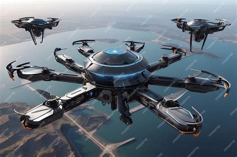 premium photo sky guardians collaborative inspection with autonomous