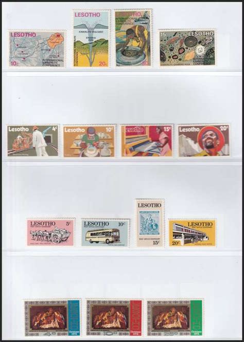 Lesotho Basutoland 1968 1984 Lesotho UMM Selected Sets Gutter