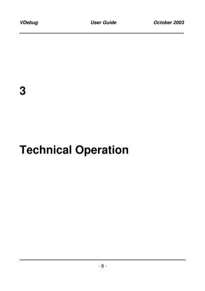VDebug User Guide October