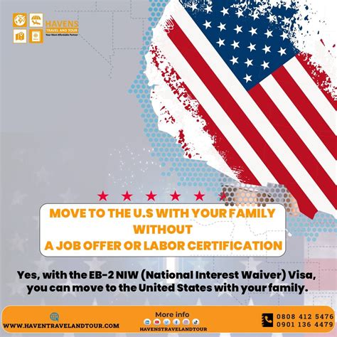 How To Move To The Us With The Eb 2 Niw Visa Havens Travel And Tour