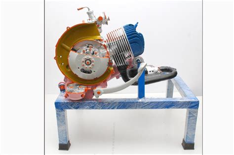 Cut Section Model Of Actual Single Cylinder Two Stroke Petrol Engine