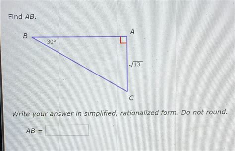 Solved Find Ab Write Your Answer In Simplified Rationalized
