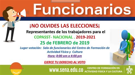 Centro De Formación En Actividad Física Y Cultura Elecciones Copasst