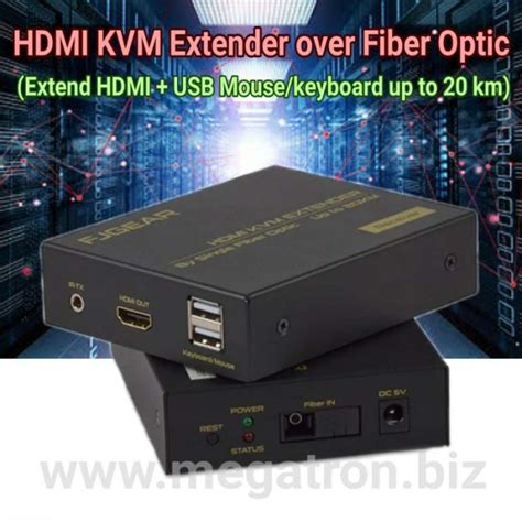 Promo Hdmi Kvm Usb Mousekeyboard Extender Via Fiber Optic Fo Up To
