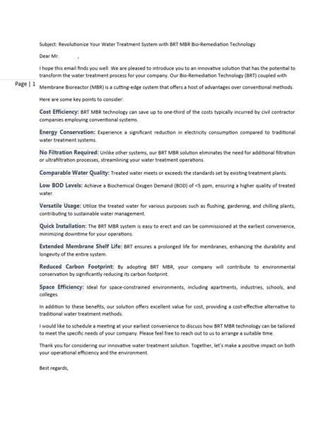 Brt Mbr Intro Pdf Water Treatment Environmental Science