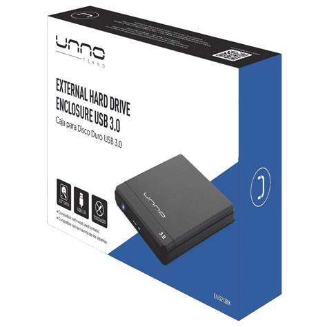 Enclosure Unno Tekno EN3213BK Para Disco Duro SATA De 2 5 Inch USB 3 0
