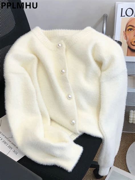 Nachahmung Nerz Pullover Strickjacke Frauen Koreanische Schlanke Pl Sch
