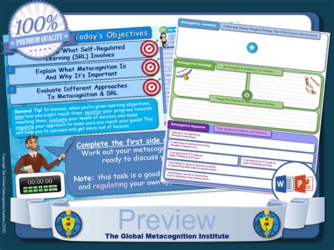 Lesson Introducing Metacognition And Self Regulated Learning