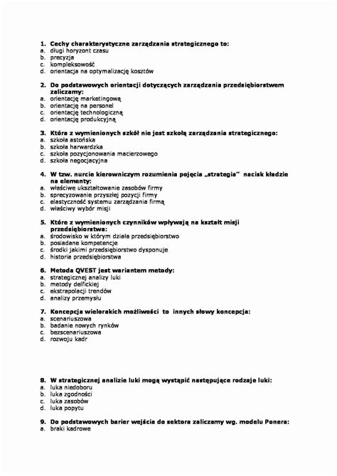 Przykładowe pytania testowe Notatek pl