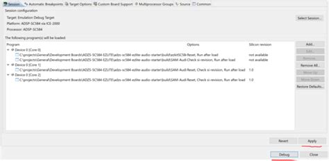 Setting Up A Debug Session Analog Devices Wiki