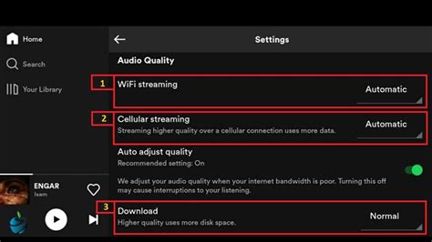 نحوه افزایش کیفیت صدا در اسپاتیفای تنظیم اکولایزر Spotify