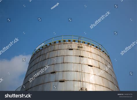 Chemical Industry Fuel Storage Tank Cladding Stock Photo 1045874779