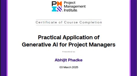 Practical Application Of Generative Ai For Project Managers