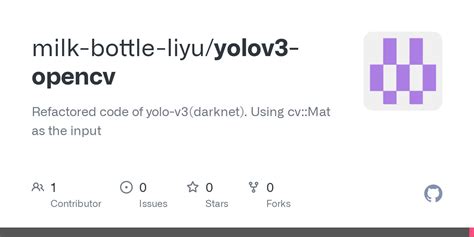 GitHub Milk Bottle Liyu Yolov Opencv Refactored Code Of Yolo V Darknet Using Cv Mat As