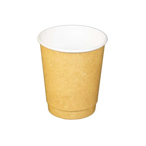 NatureCup 8oz PLA Lined Double Wall Kraft Paper Cup Green Century