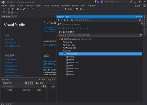 C Synchronization Between Branches In Visual Studio 2015 And In Web