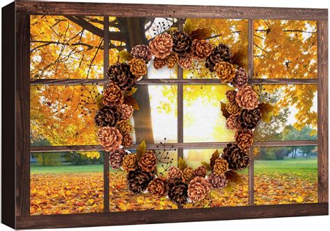 Asdg76s Canvas Print Wall Art Window View Dandelion Flower