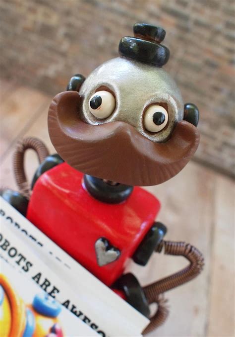 Huge Mustache Robot Business Card Holder R Artisants
