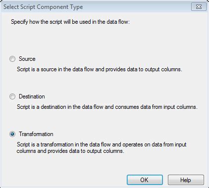 Sql Server How To Pass Data To A Script Component Within An SSIS Data