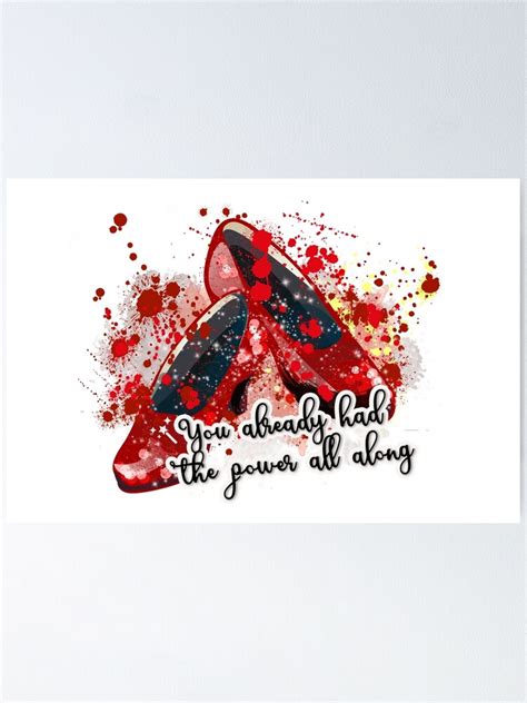 Ruby Slippers Watercolor Poster For Sale By Ramblingladybug Redbubble