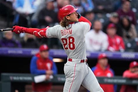 Phillies 3b Alec Bohm Has Mri Sits Out Again With Tight Hamstring