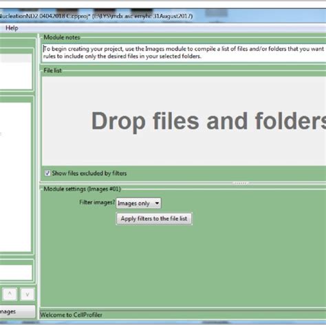 Cellprofiler Version 220 Interface A The Pipeline Panel Consists
