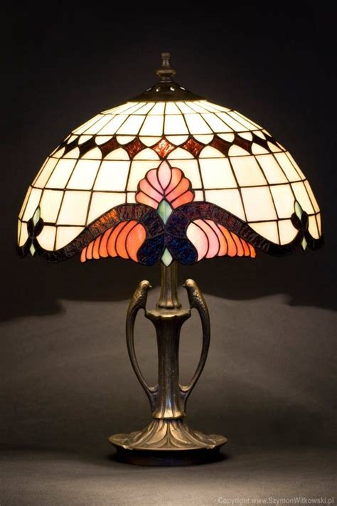 Mid Century Lamp Stained Glass Lamp Bedside Lamp Stained Glass Art
