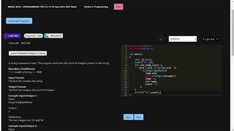 Skillrack Mcq Programming Test Count Embedded Integers In String