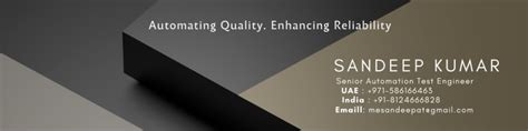 ‏sandeep Kumar Saldapur‏ ‏qa Lead Testing Framework Sdet