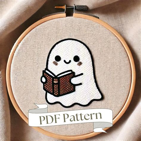 Ghost Embroidery Pattern Book Embroidery Pattern Book Lover Embroidery