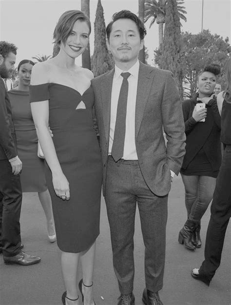 Lauren Cohan And Steven Yeun Attend Amc Presents Talking Dead Live