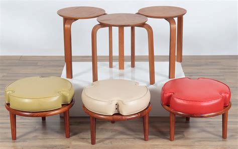 Mid Century Modern Stacking Stools Alvar Aalto Auction