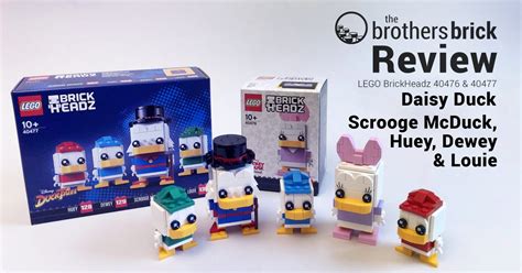 Lego Disney Brickheadz Daisy Duck And Scrooge Mcduck Huey Dewey Louie Review