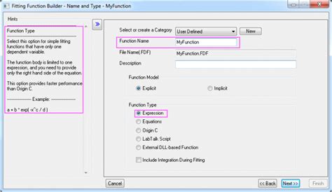 Help Online Tutorials Nonlinear Curve Fit Tool