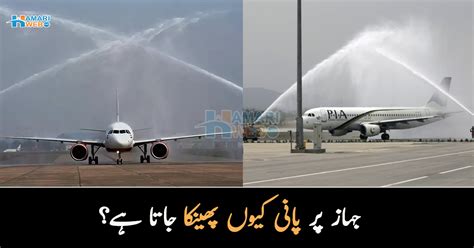 Latest News By Hamariweb جہاز پر پانی کیوں پھینکا جاتا ہے؟ جانیں اس