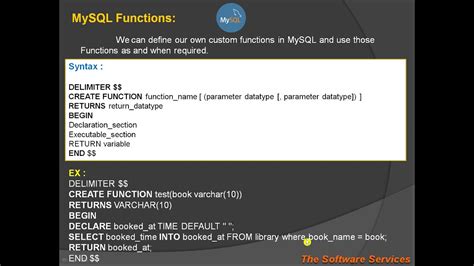 43 Mysql Custom Functions In Telugu Youtube