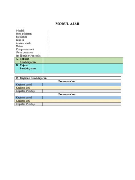 Format Modul Ajar Pdf