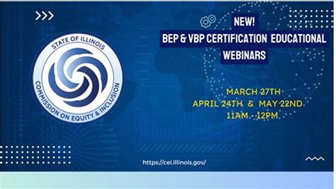 Bep And Vbp Certification Educational Seminars Illinois Department Of