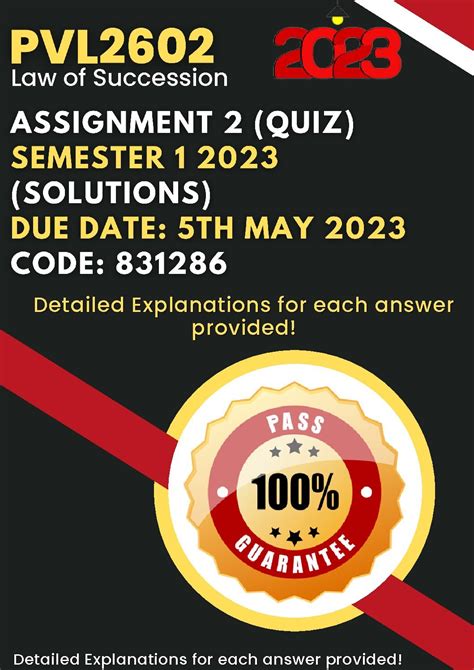 Pvl2602 Assignment 2 Semester 1 2023 831286 Answers And