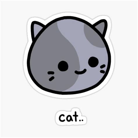 Cat Blob Sticker By Animecooky Redbubble