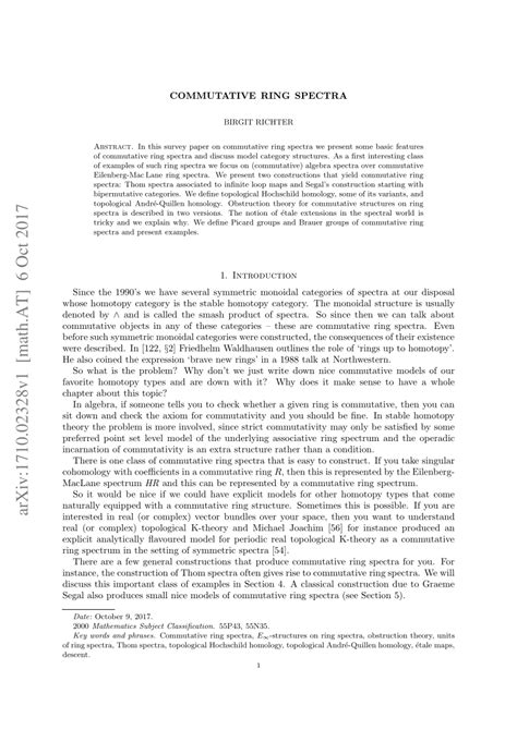 Pdf Commutative Ring Spectra